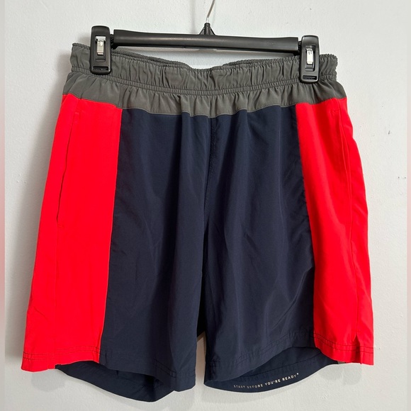 Fourlaps | Shorts | Mens 4 Fourlaps Lined Red Blue Training Bolt Shorts ...